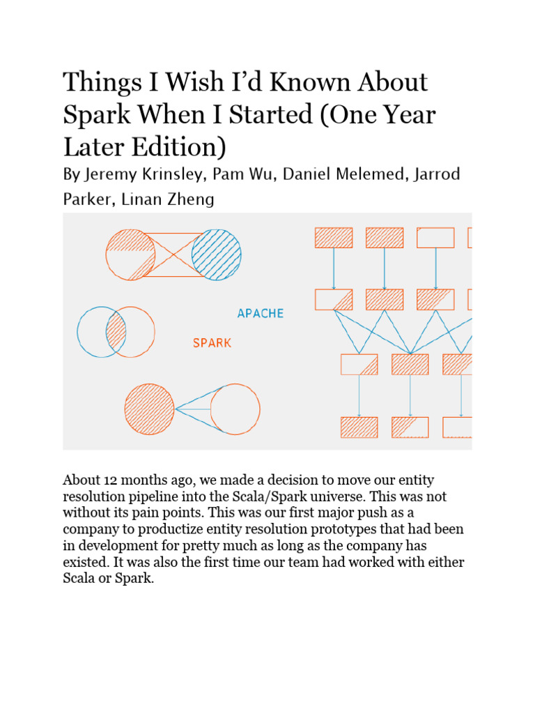 Apache Spark Things To Know | PDF | Apache Spark | Comma Separated Values