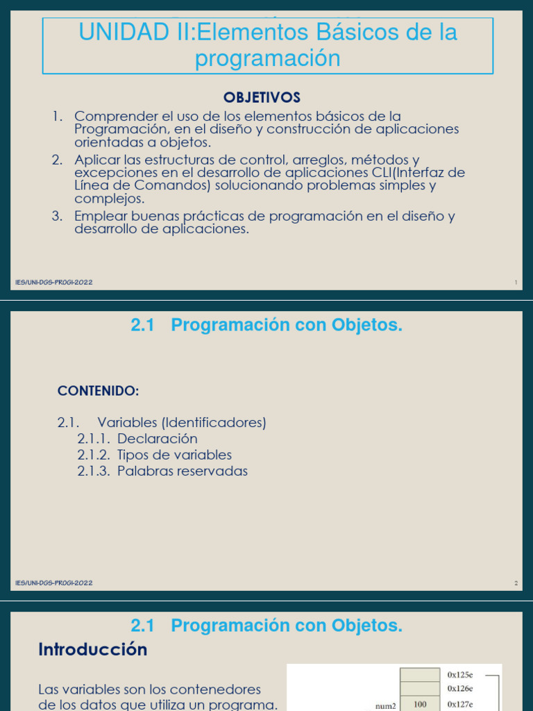 Semana2 Clase2 Variables e Java | Descargar gratis PDF | Objeto (informática) | Variable ...