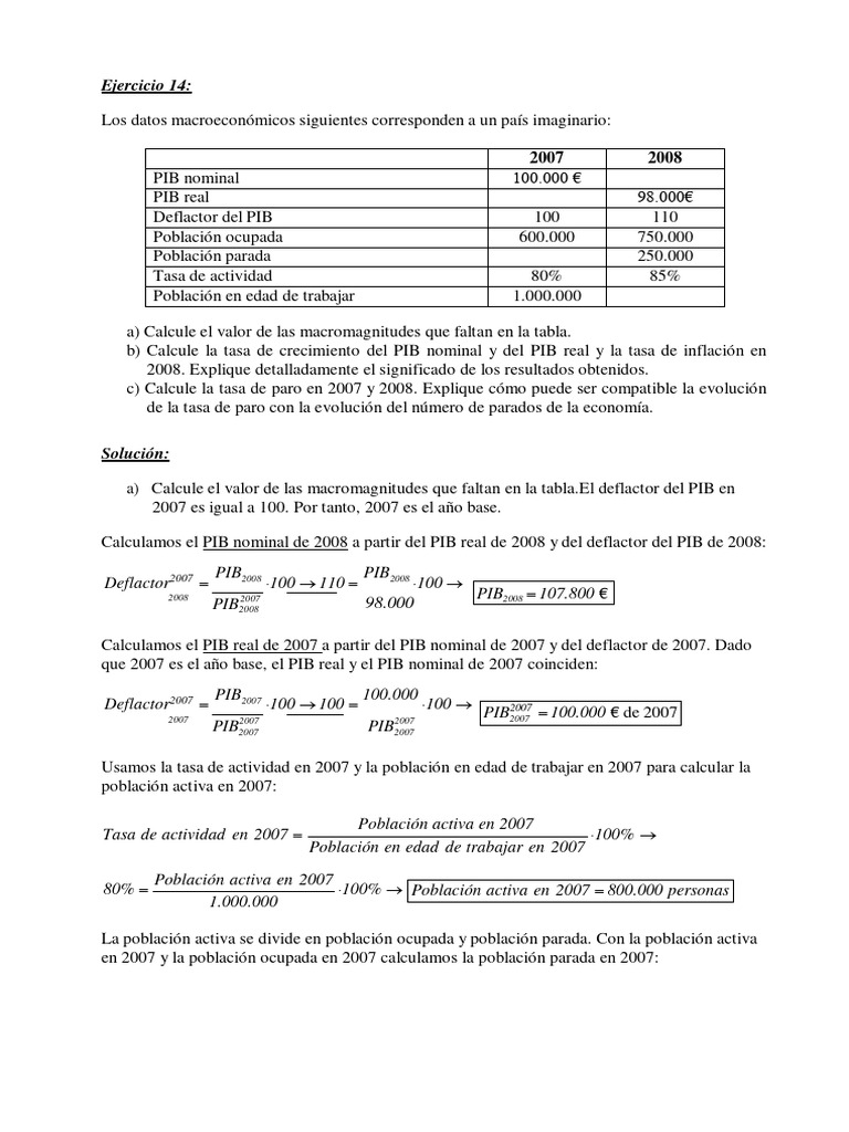 Práctico 1 (Ejercicio 4) | PDF | Producto Interno Bruto | Inflación