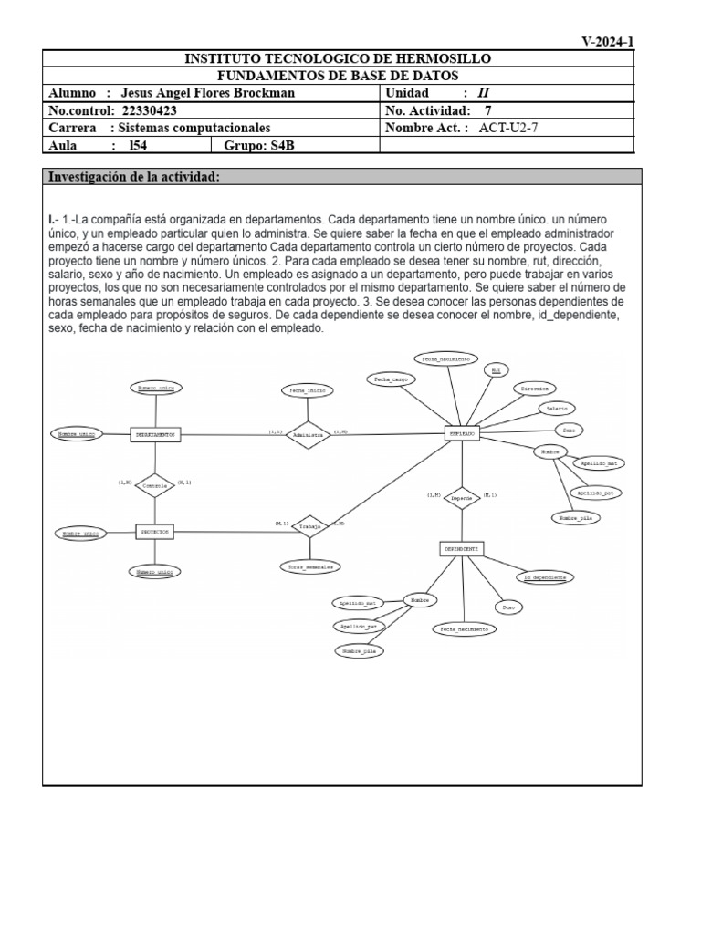 ACT-U2-7 Flores Brockman Jesus Angel | PDF | Business | Bases de datos
