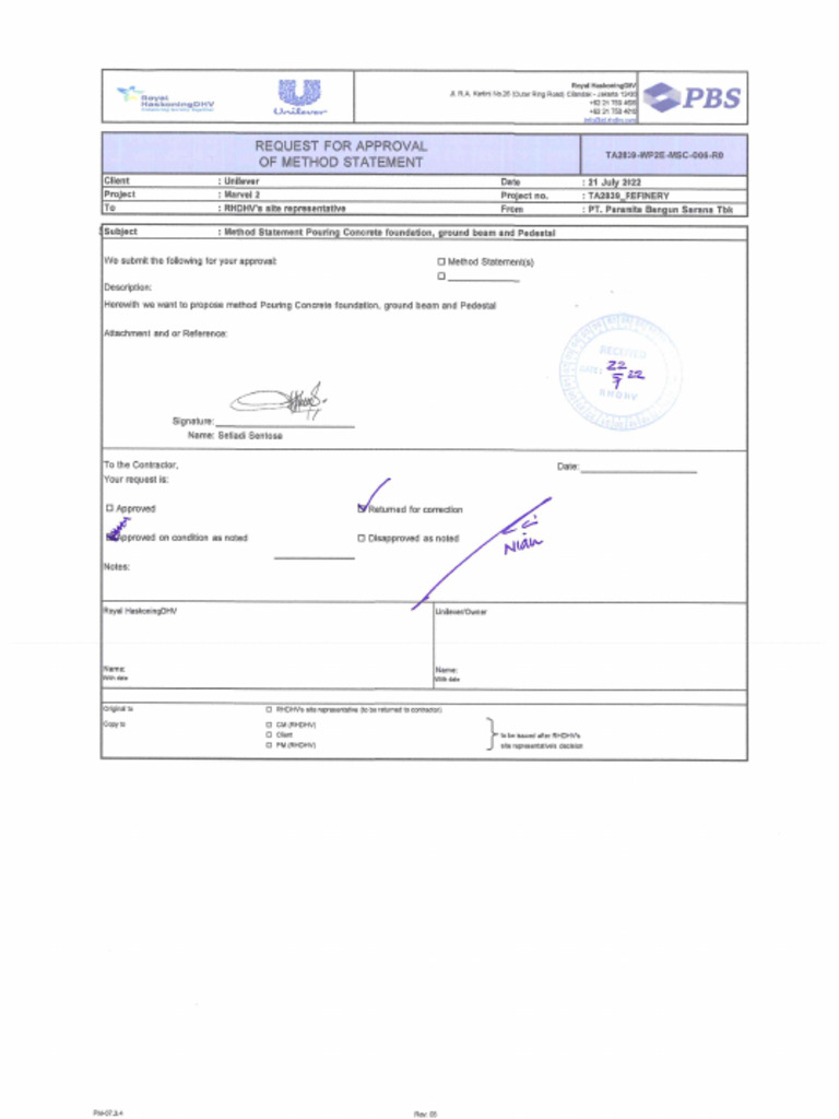 Ta2839.wp02e.msc.006.r0-Method Statement Pouring Concrete Foundation ...