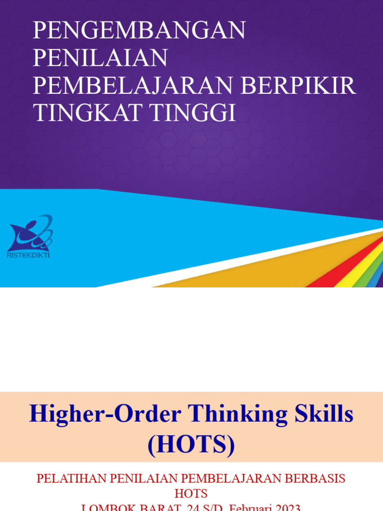 Penilaian Pembelajaran Berbasis HOTS | PDF