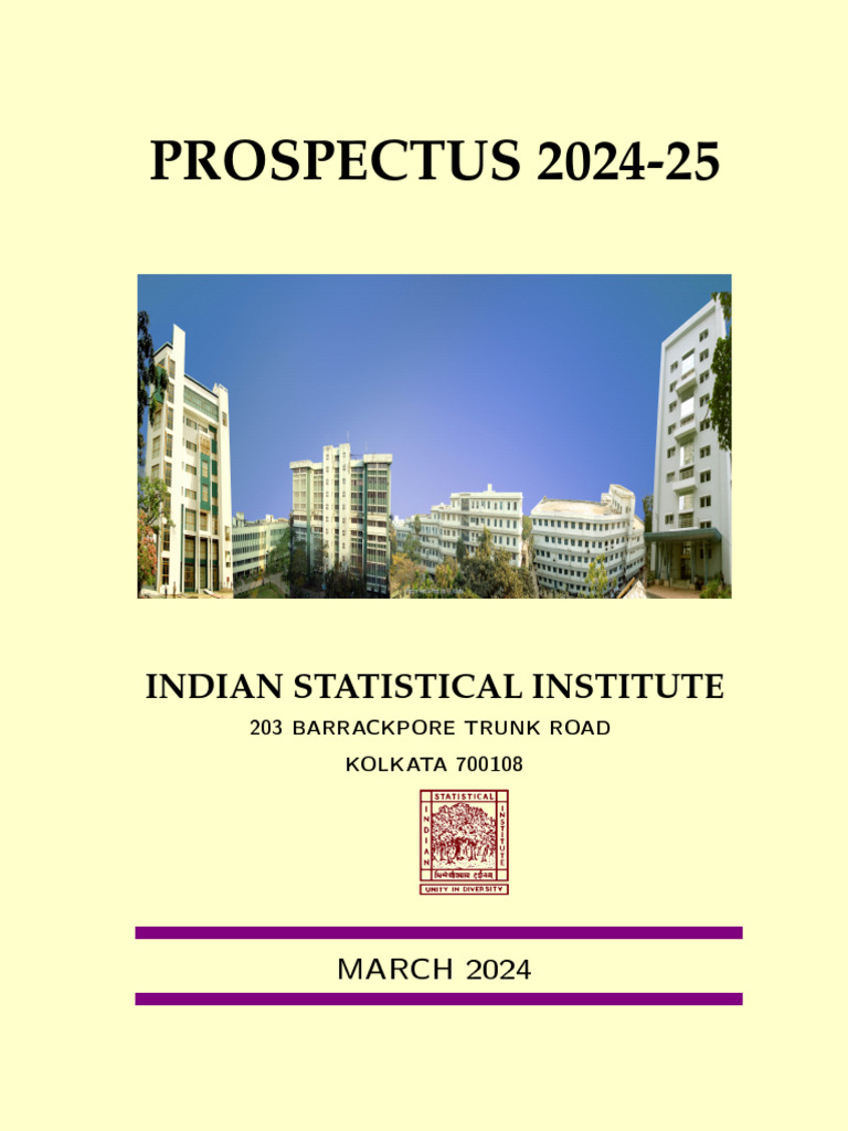 ISI Prospectus 2024 | PDF | Science