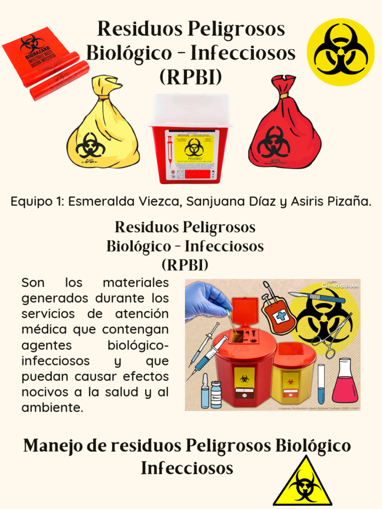 TEMA 13. Residuos Peligrosos Biológico - Infecciosos (RPBI) - 3 | PDF ...