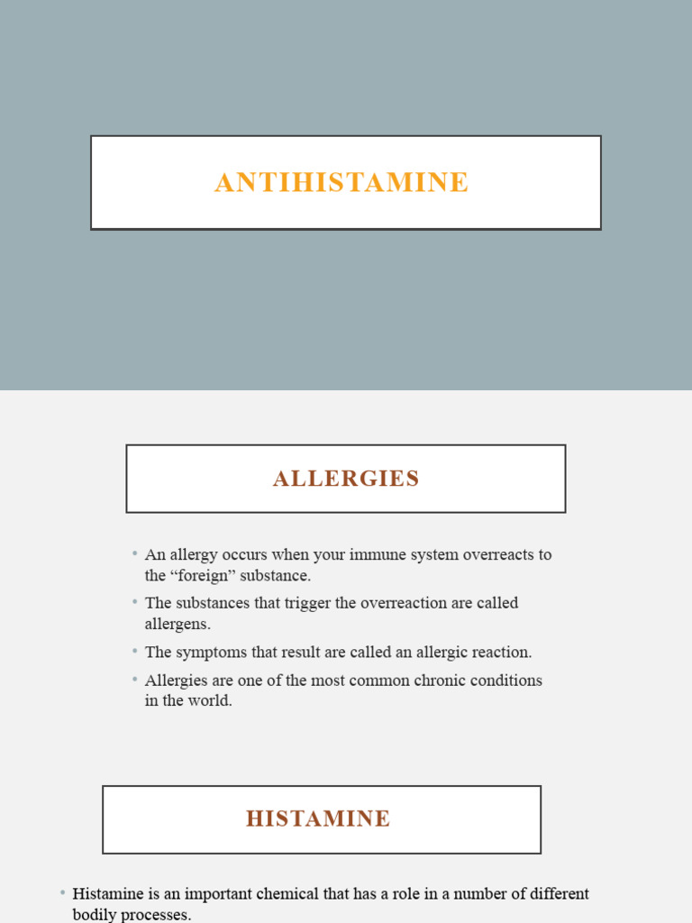 Anti Histamine | PDF | Allergy | Allergen