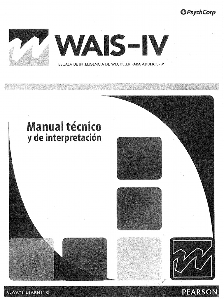 Wais-Iv Manual Técnico y de Interpretación | PDF