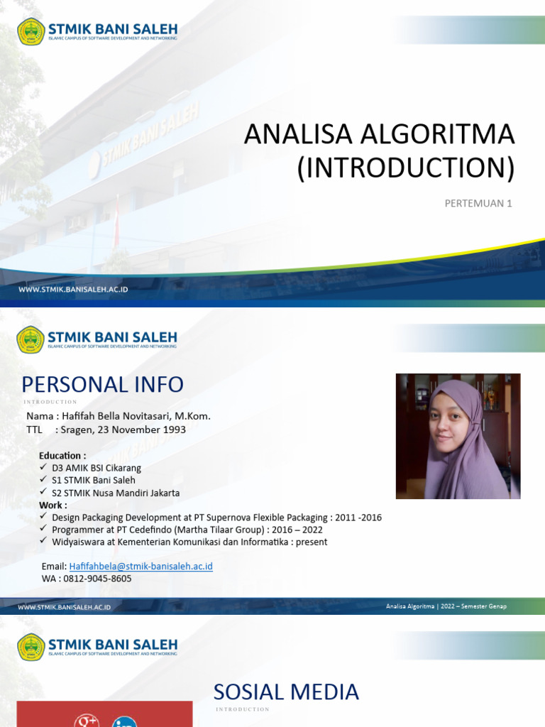 Pertemuan 1 - Analisa Algoritma (Introduction) | PDF