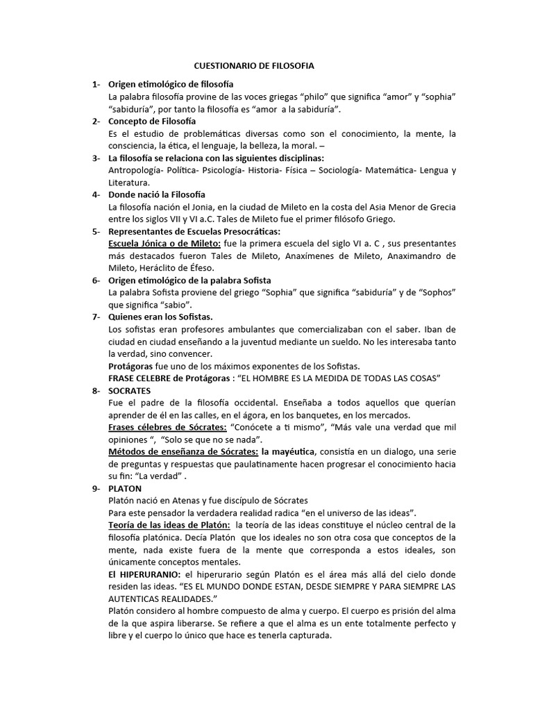 Cuestionario de Filosofia San Jose Obrero | Descargar gratis PDF ...