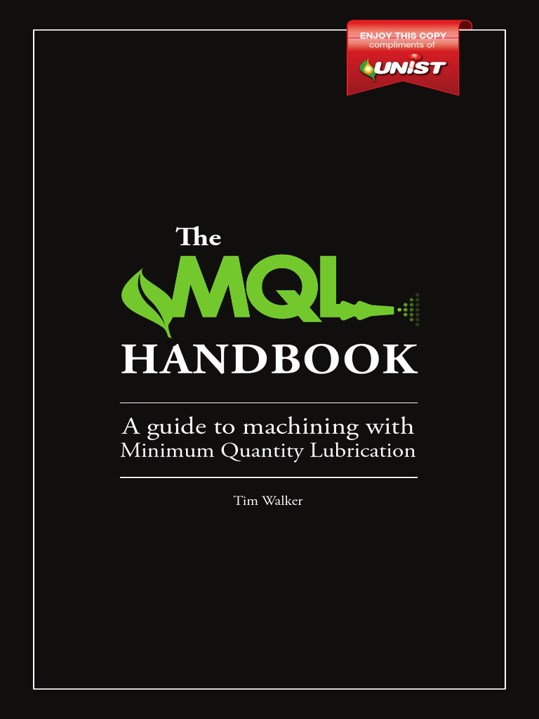 MQL Handbook | PDF | Drilling | Machining