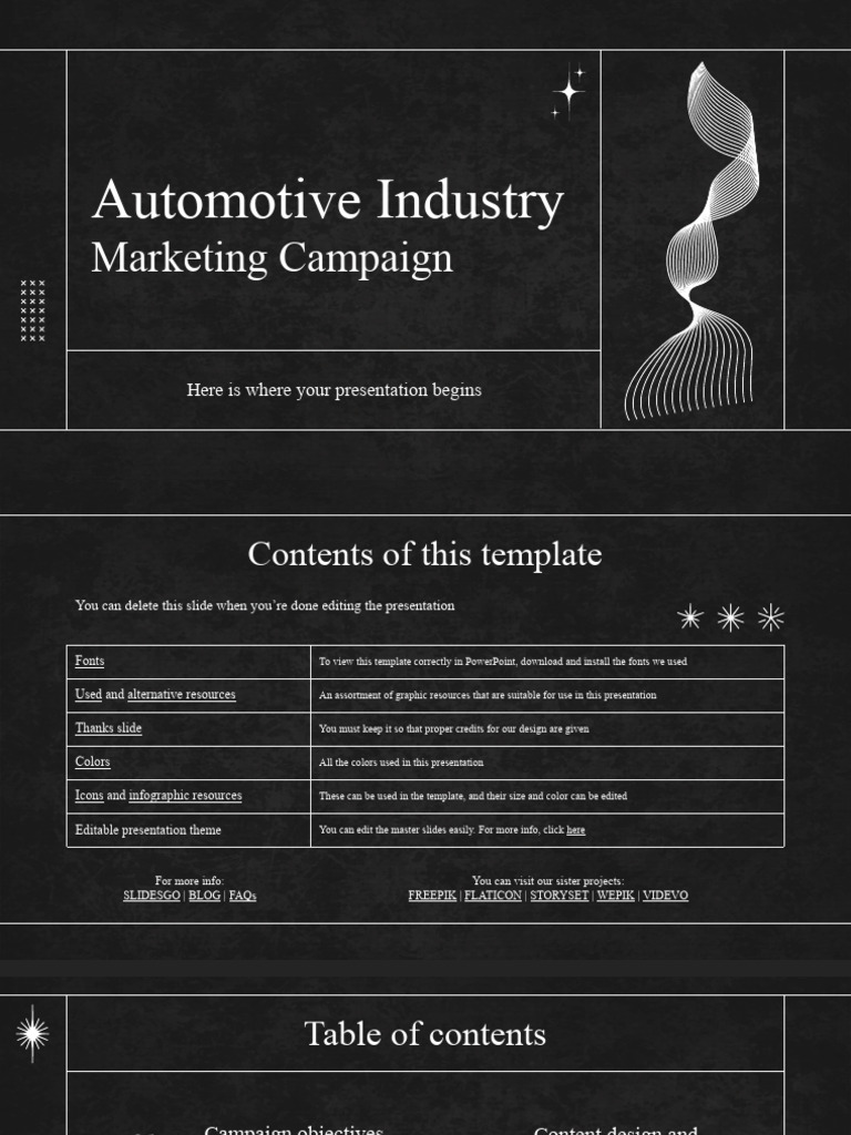 Automotive Industry Marketing Campaign by Slidesgo | PDF | Brand ...