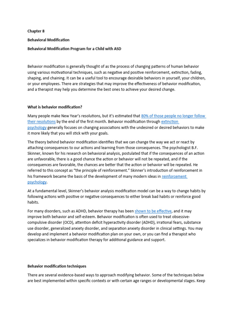 Chapter 8 Sned 71 | PDF | Reinforcement | Behavior Modification