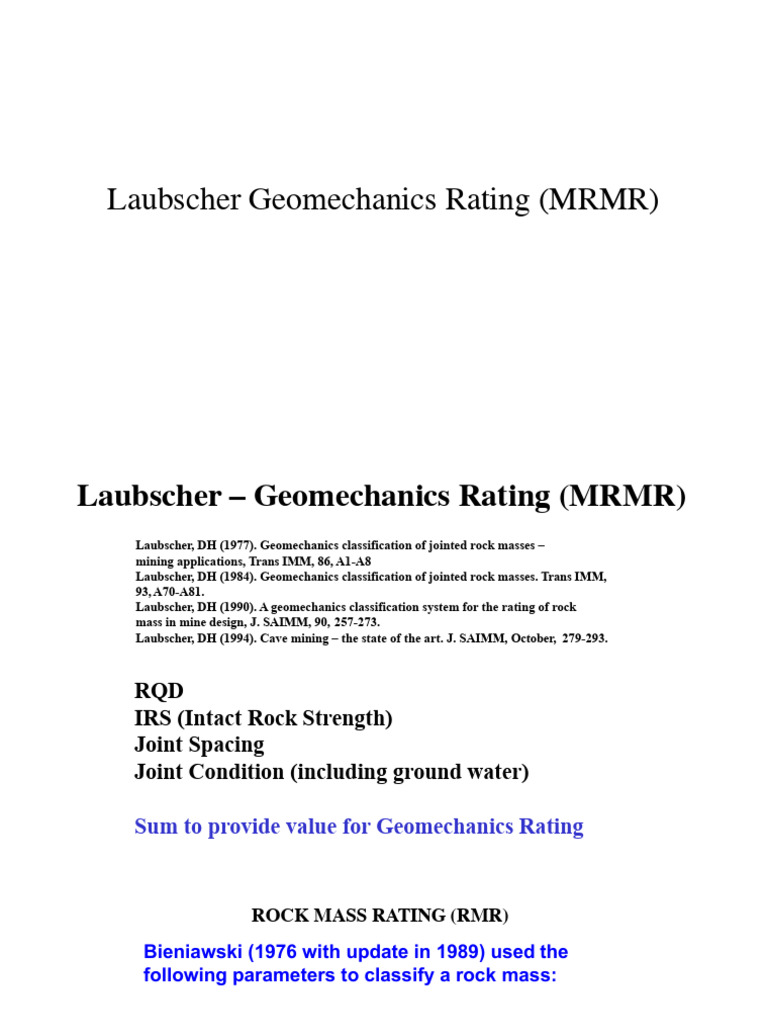 Laubscher MRMR | PDF