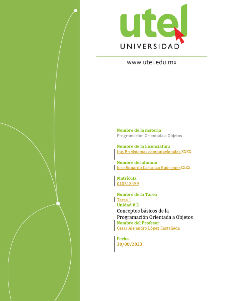 Actividad 1 POO | PDF | Java (lenguaje de programación) | Entorno de desarrollo integrado