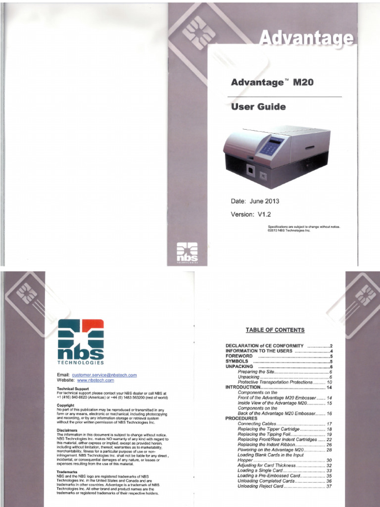 Manual Embozadora NBS - Completo | PDF