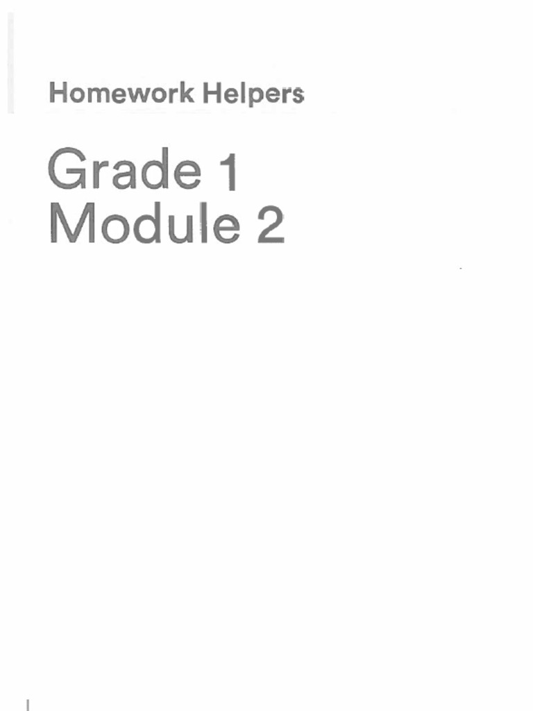 Eureka Grade 1 Module 2 Homework Helper | PDF