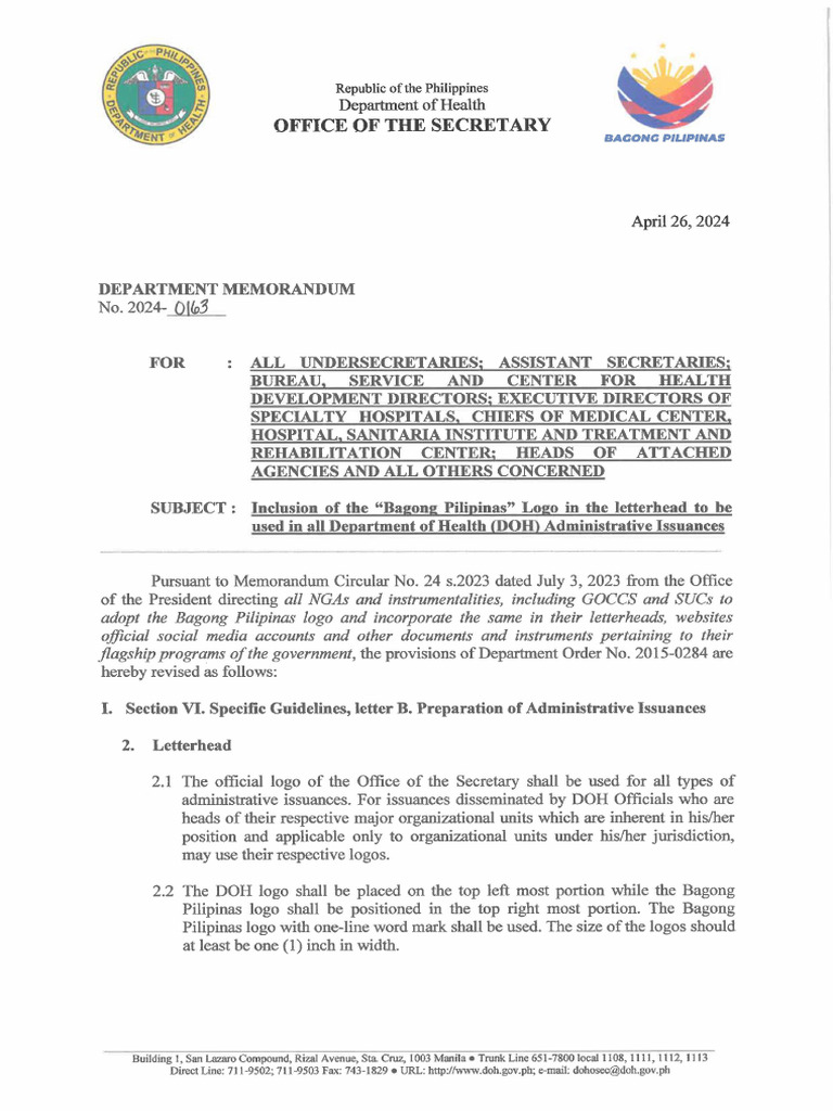 dm2024 0163 | PDF | Manila