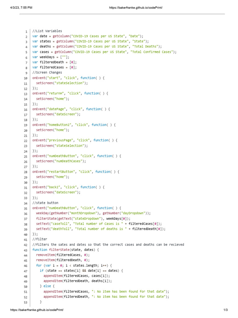 APCSP Code | PDF | Computer Programming