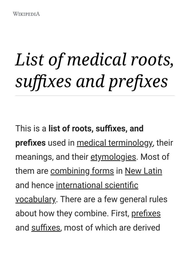 Medical Terms | PDF | Linguistics