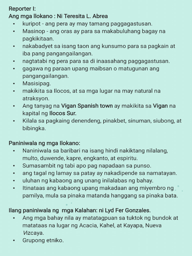 Kultura at Lipunan NG Ilang Pangkat at Lugar Sa Pilipinas | PDF Kultura at Lipunan NG Ilang Pangkat at Lugar Sa Pilipinas | PDF