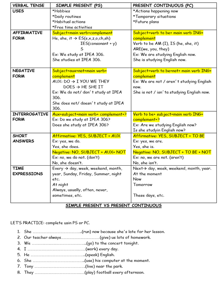 clase4toaño29.9 | PDF | English Language | Verb