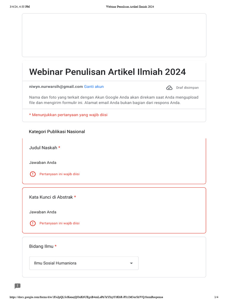 2-Webinar Penulisan Artikel Ilmiah 2024 | PDF | Karier & Perkembangan