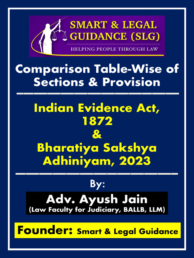 Comparison Table BSA & IEA | PDF | Witness | Evidence (Law)