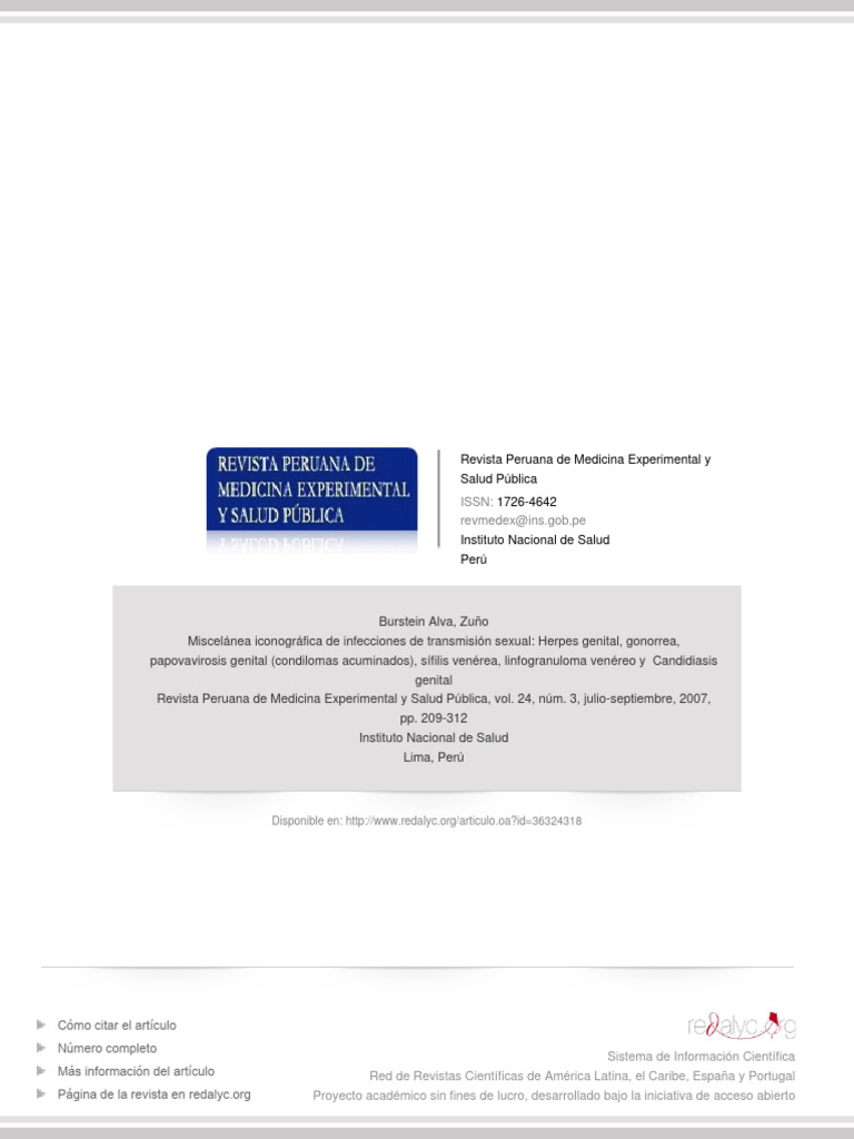 Revista Peruana de Medicina Experimental y Salud Pública 1726-4642 | PDF | Infección transmitida ...