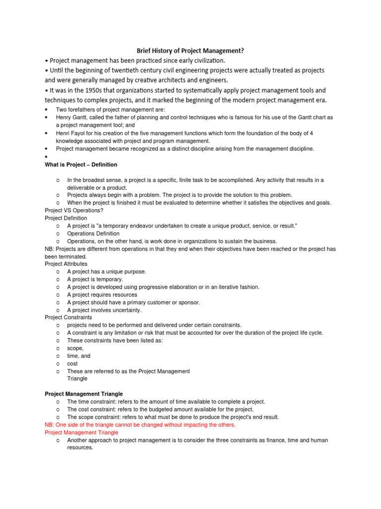 Project Management Lecture 1 | Download Free PDF | Project Management | Business