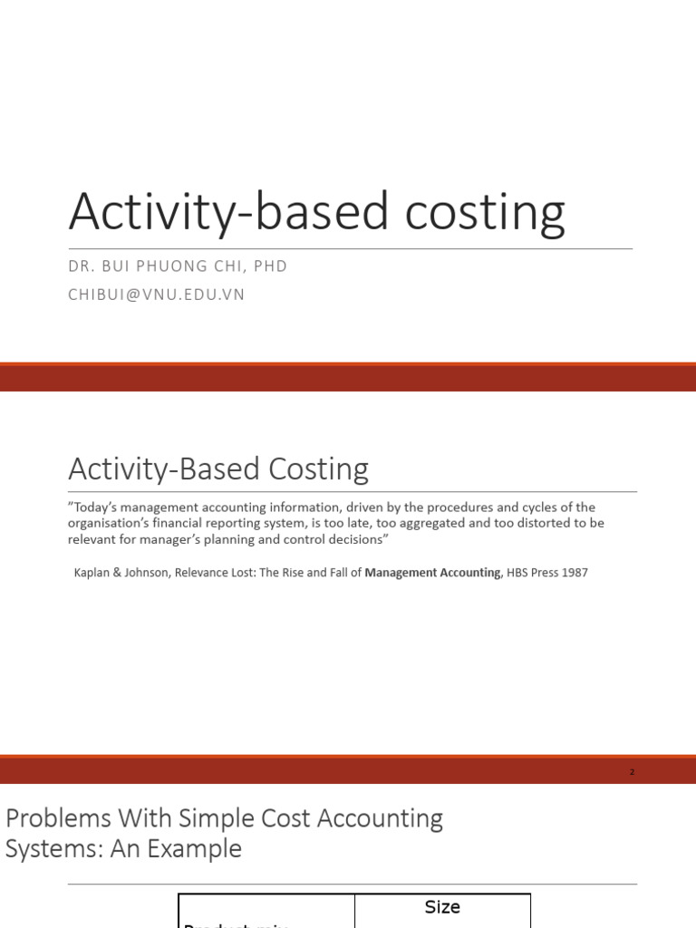 Chap 02 - Activity-Based Costing | PDF | Gross Margin | Profit (Economics)