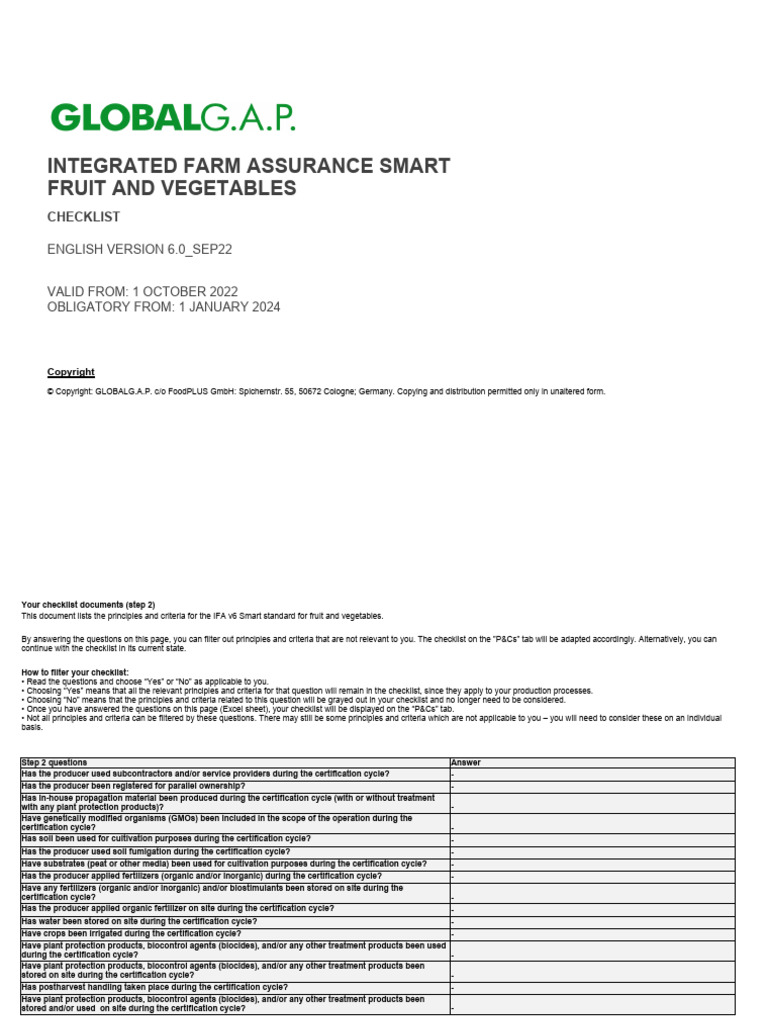 IFA Smart Checklist FV v6 0 Sep22 Protected en | Download Free PDF ...