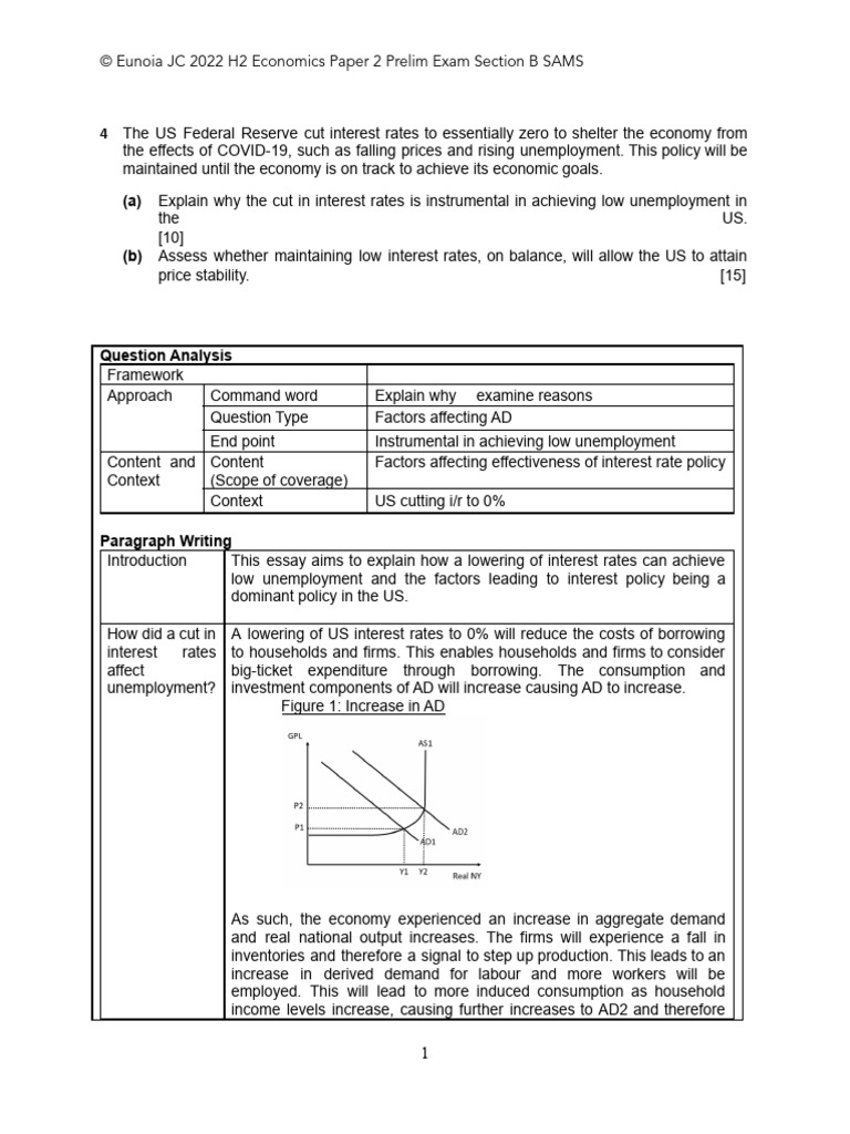 2022 EJC Prelim Exam H2 Paper 2 Section B SAMS - For JC Exchange | PDF | Labour Economics ...