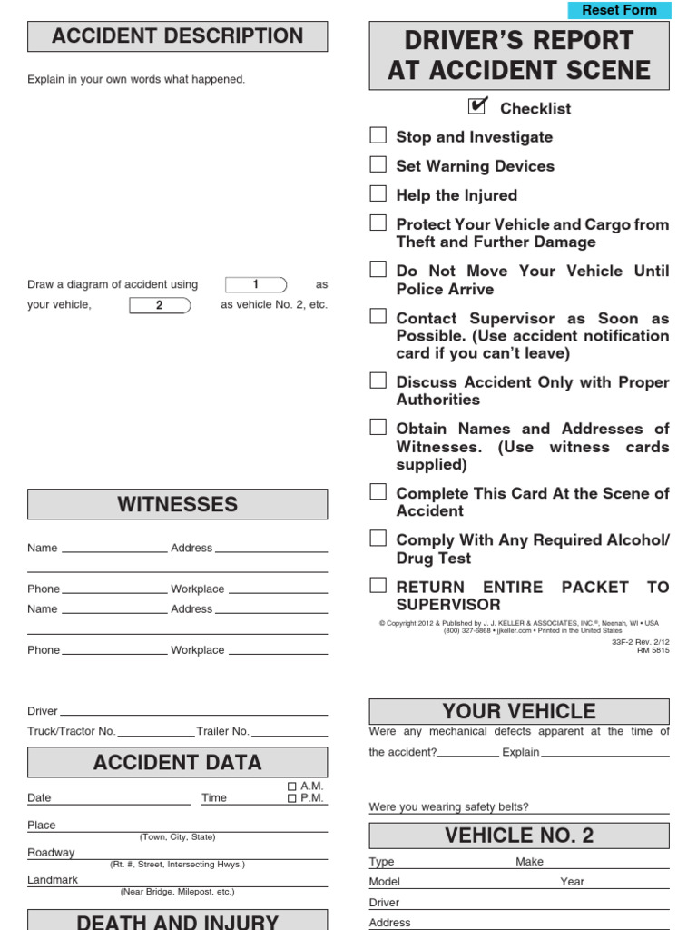 Accident Reporting Form | PDF | Traffic Collision | Vehicles