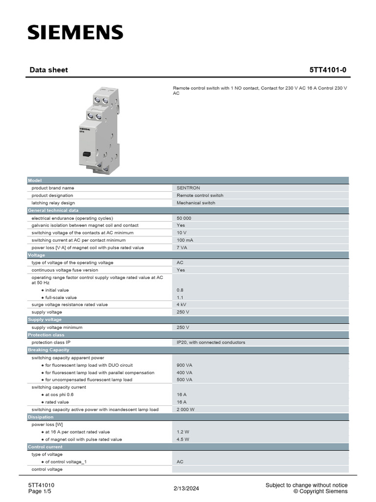 Siemens Sentron 5TT4 Brief | Download Free PDF | Alternating Current | Voltage
