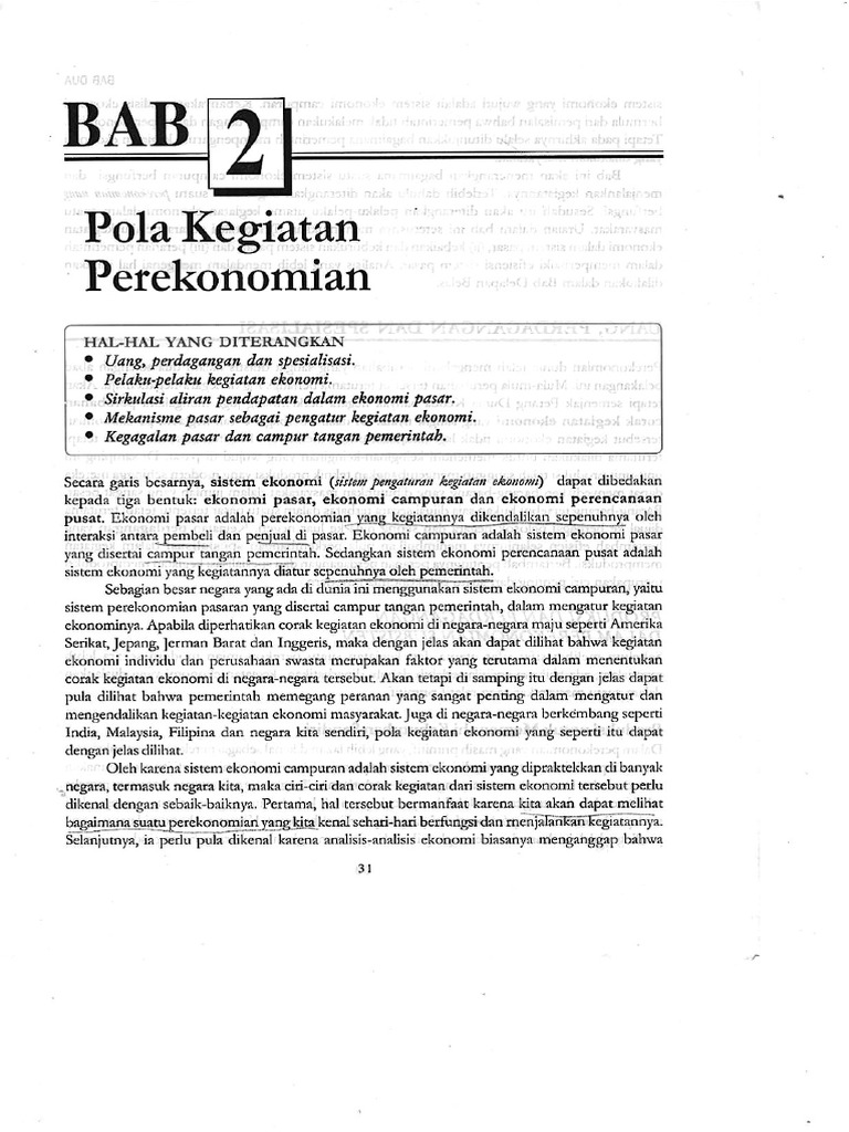 Materi 2 Pola Kegiatan Ekonomi | PDF
