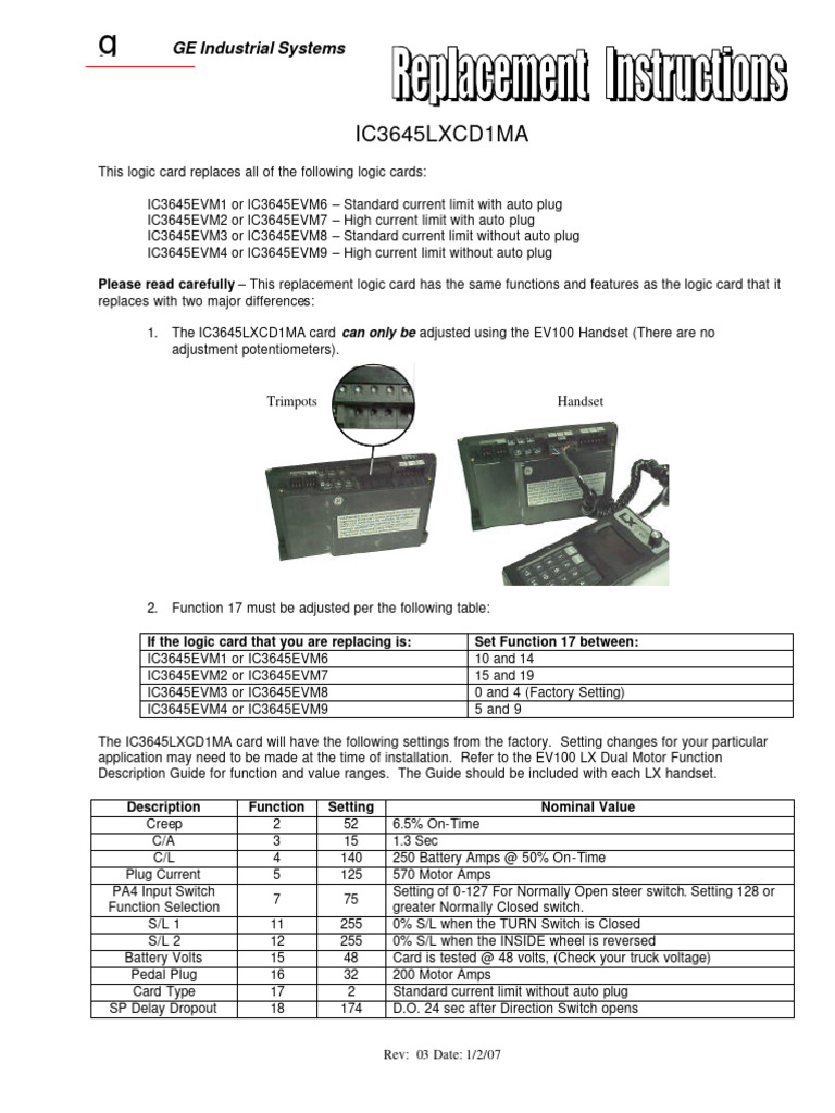 M1-M4 and M6-M9 Replacement Instructions | PDF | Electric Power ...