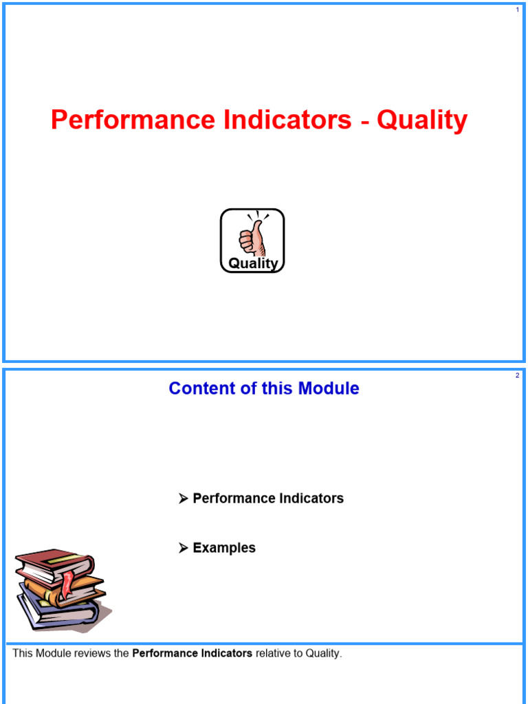 Performance Indicators - Quality | PDF | Performance Indicator | Food ...