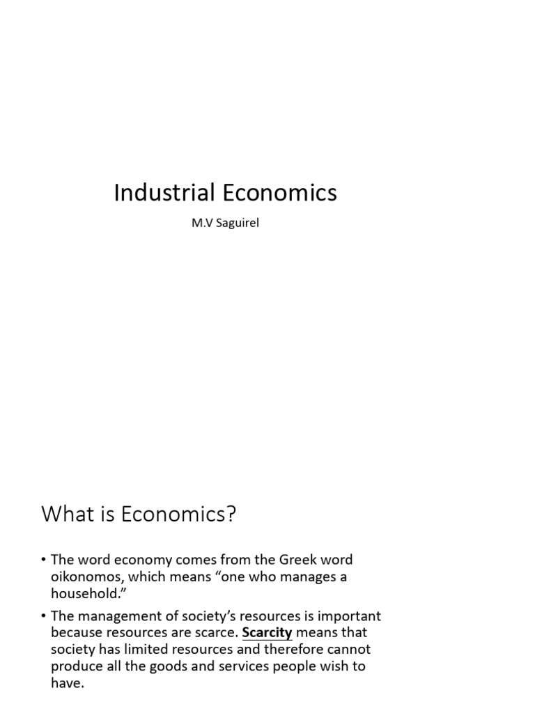 Introduction To Industrial Economics | PDF | Economics | Profit (Economics)