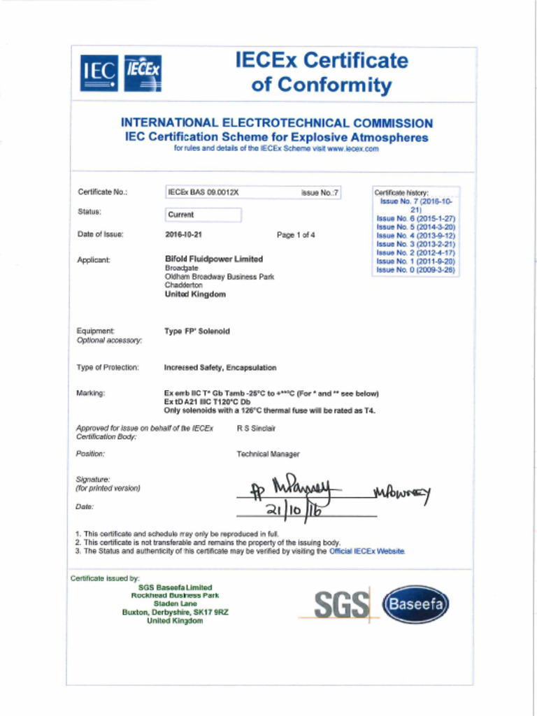 Iecex Bas 09.0012X | PDF