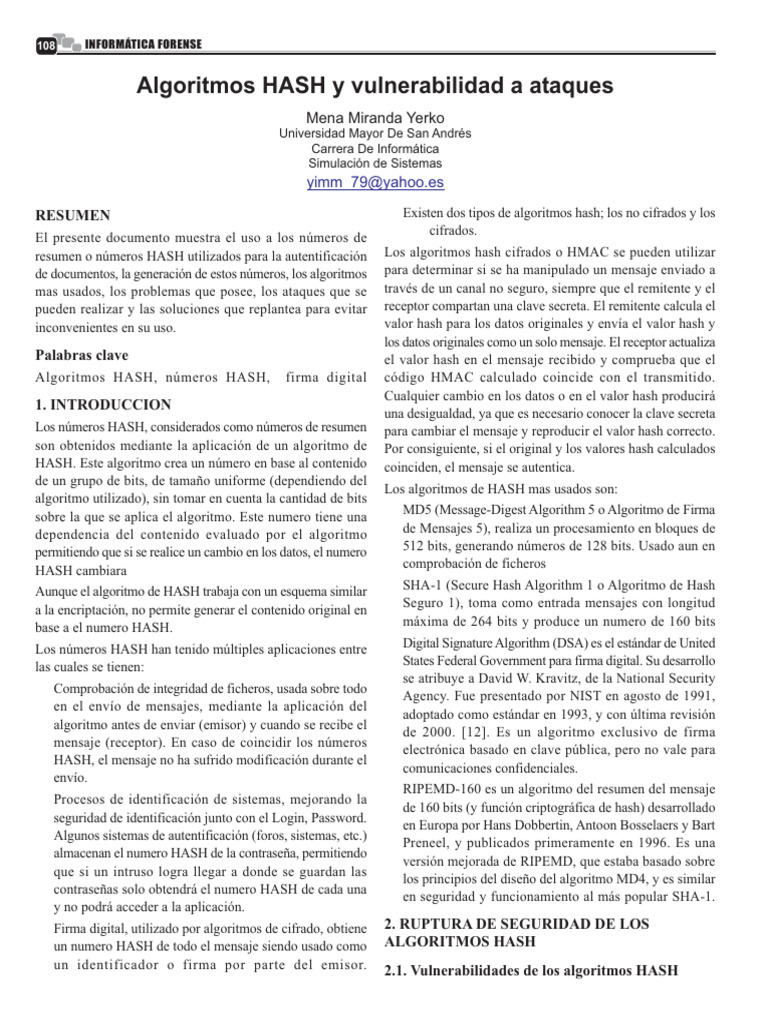 Hash de Archivo | PDF | Clave (criptografía) | Criptografía