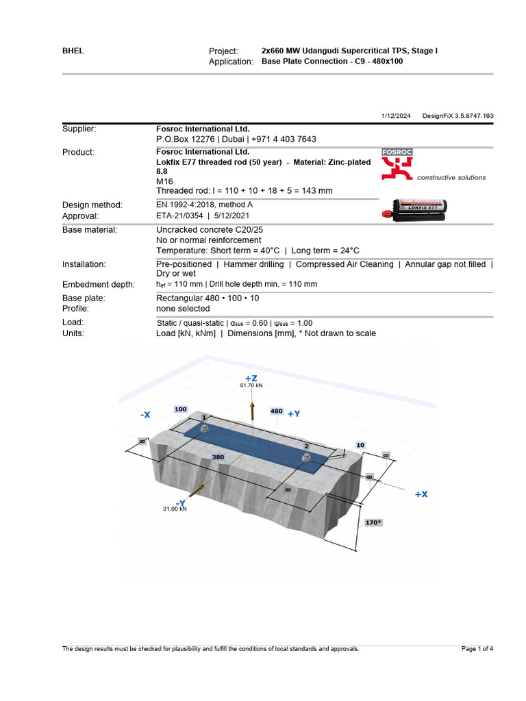 FCI-24-001 - C9 - 480x100 plate | PDF | Structural Engineering ...