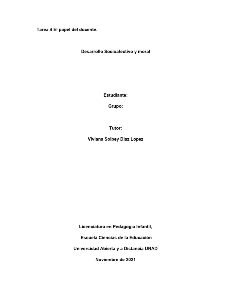 TAREA 4 | PDF | Maestros | Pedagogía