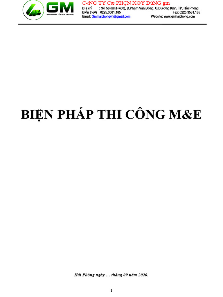 Bin Phap Thi Cong Din Din NH Vinasan | PDF