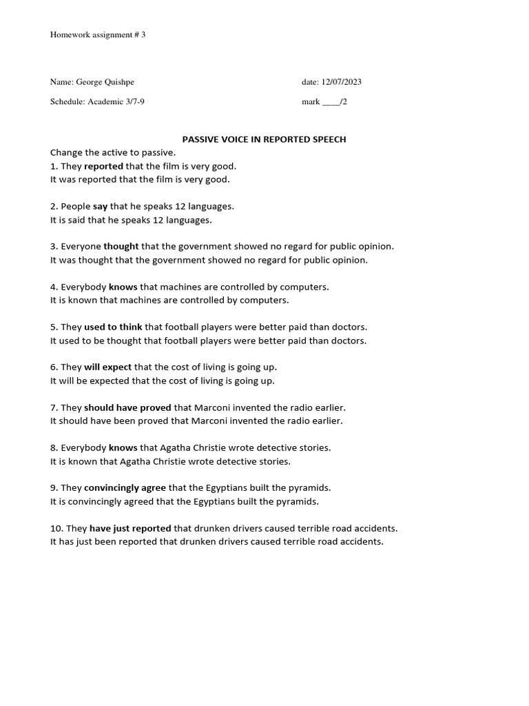 Homework Assignment 3 | PDF