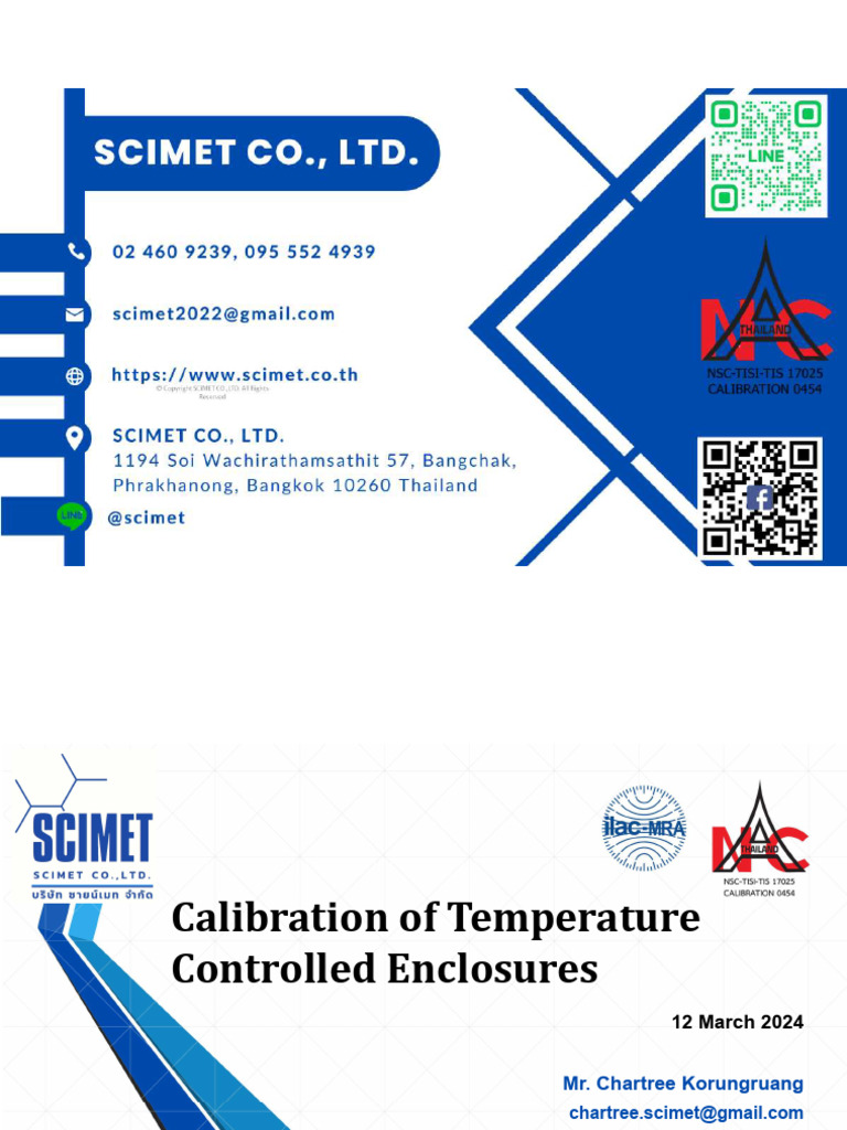 Calibration of Temperature Controlled Enclosures-SCIMET | PDF