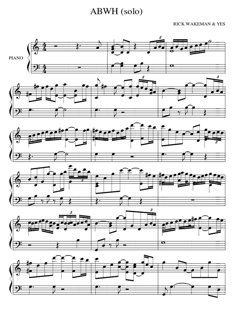 Abwh Solo Piano | PDF
