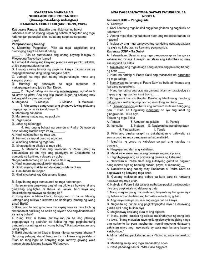 LAS-KABANATA-23-33-NOLI-ME-TANGERE (1) | PDF