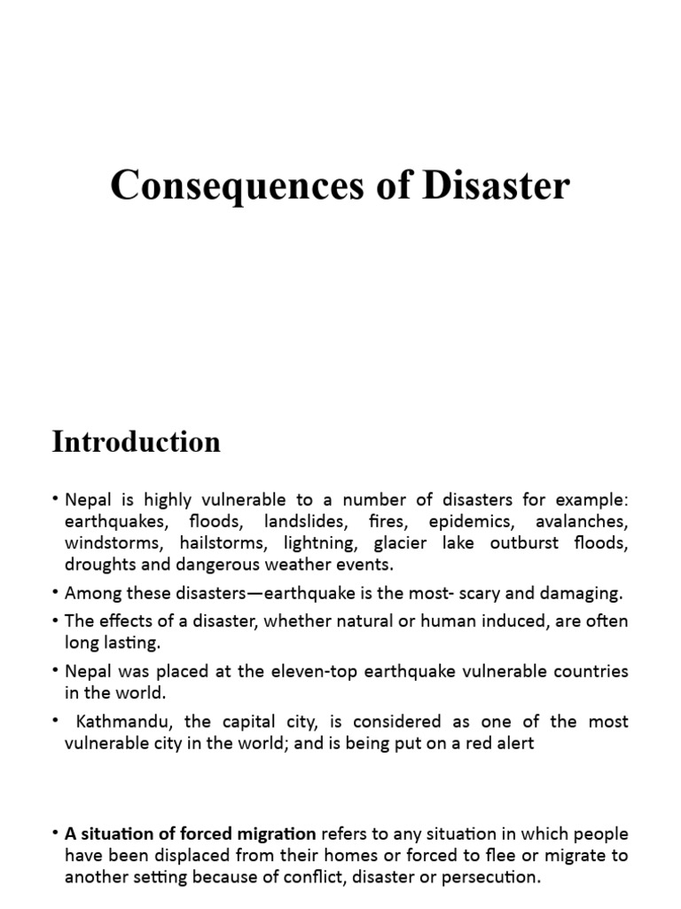 Consequences of Disaster | PDF | Natural Disasters | Malaria