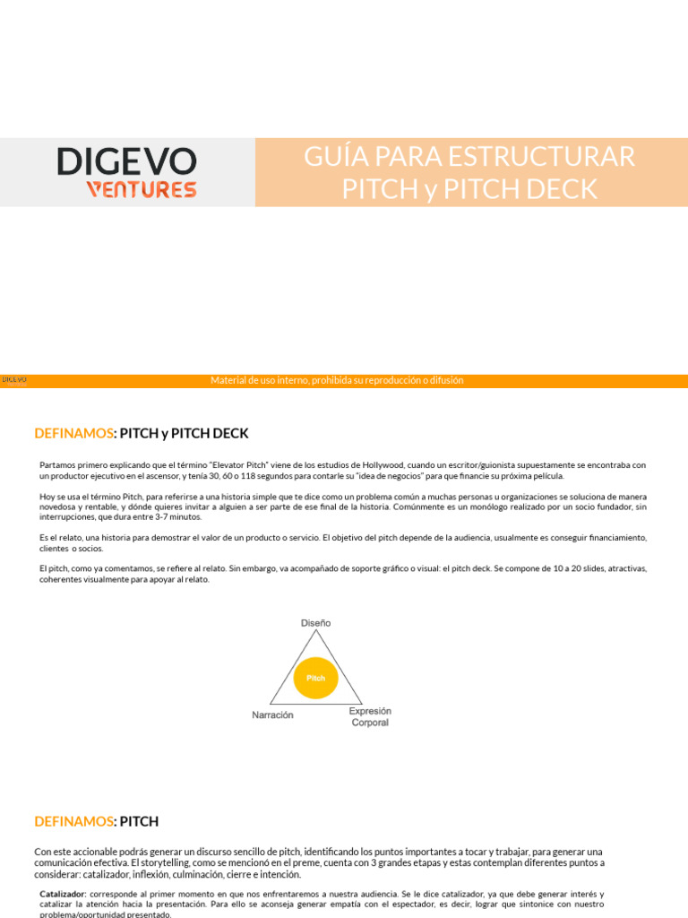Guía para Estructurar Pitch Deck | PDF | Dolor | Empresa de inicio