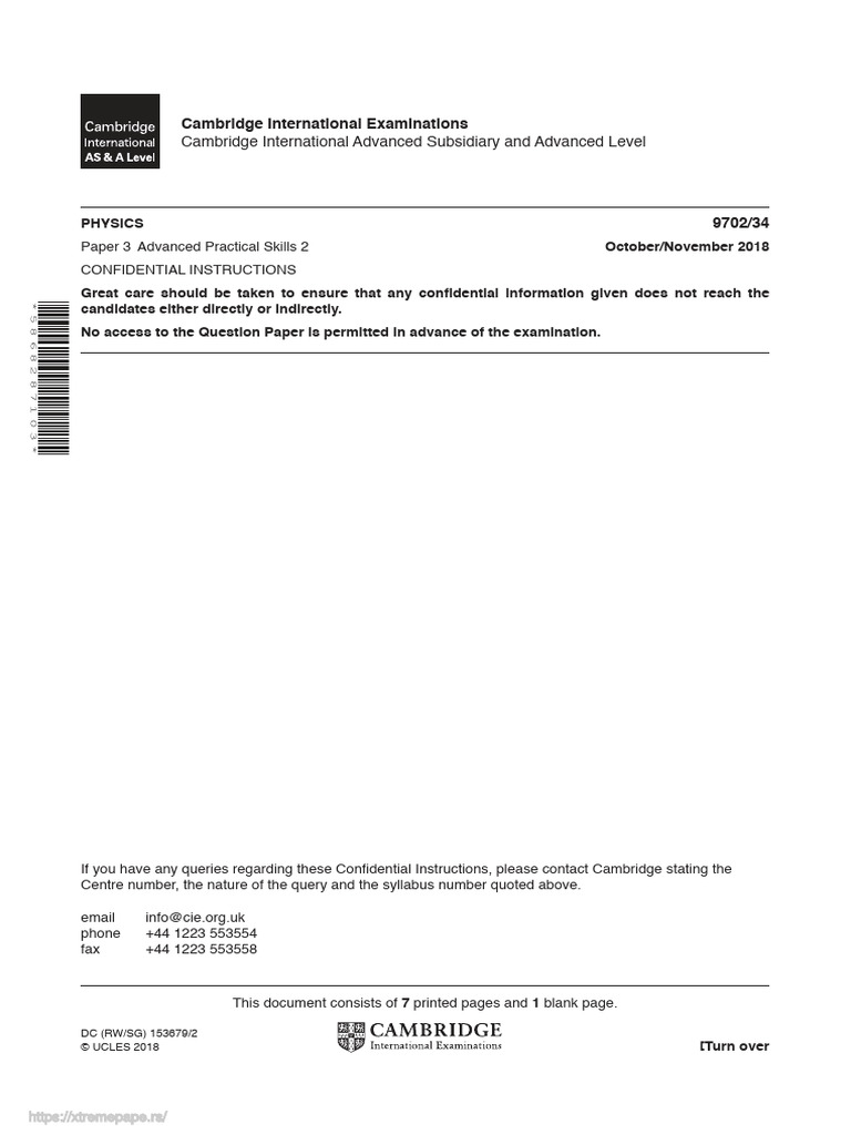 Cambridge International Advanced Subsidiary and Advanced Level | PDF ...