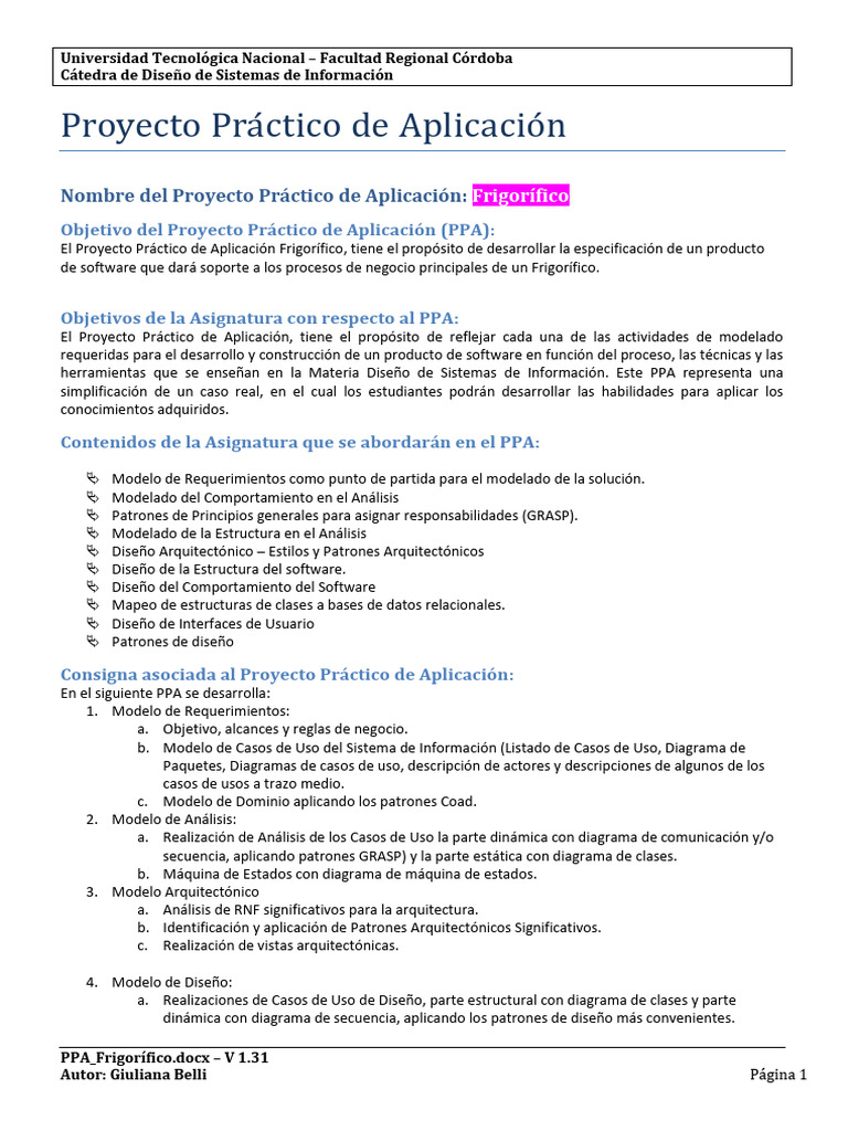PPA - Frigorífico V1-31 Resuelto | PDF | Software | Caso de uso